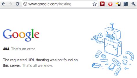 Google Operating System A New Google Error Page