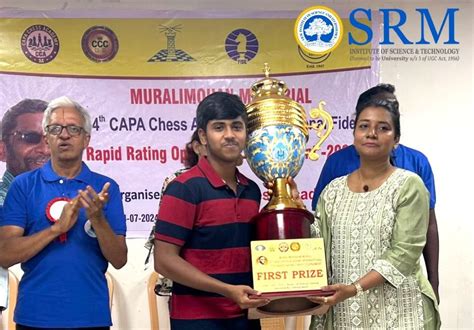 Ajay Karthikeyan Wins Muralimohan Memorial 4th Capa Chess Academy Rapid Rating Open 2024