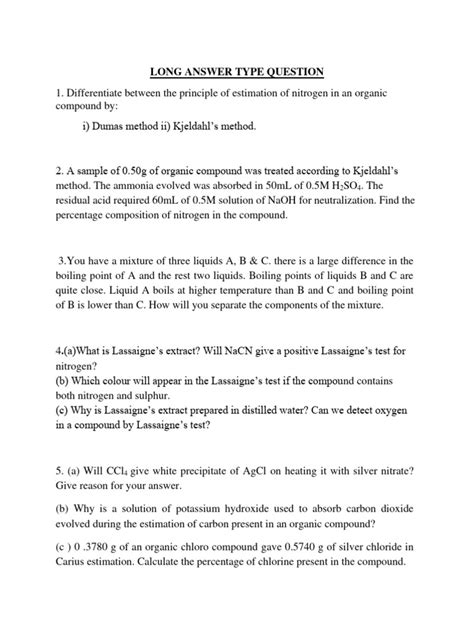 1 Long Answer Type Question 10 Nos Pdf