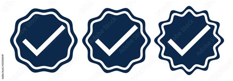 Check Box Icon With Correct Accept Checkmark Icons Blue Tick Box Check List Circle Frame