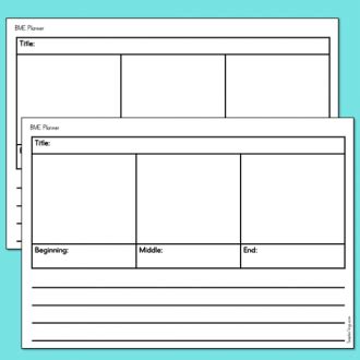 Beginning Middle End Template Teachie Tings