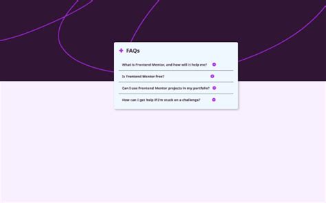 Frontend Mentor Faq Accordion Coding Challenge Solution