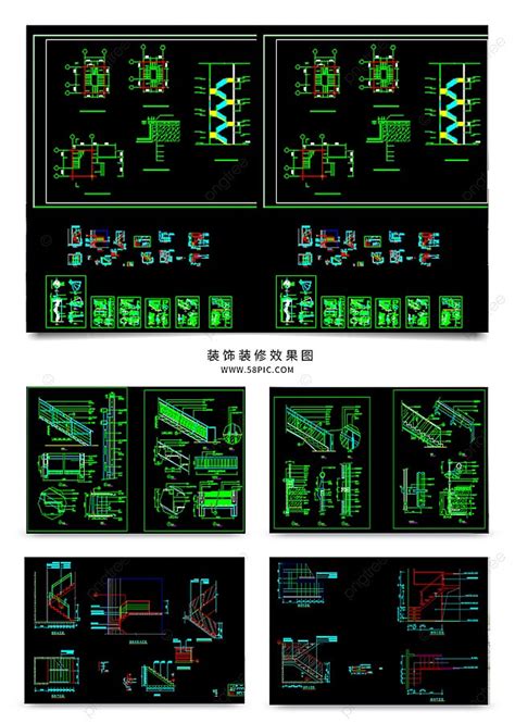 호텔 계단 평면 Cad 도면 템플릿 Psd 다운로드 디자인 자료 다운로드