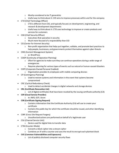 A Comprehensive Guide To Comptia Sec 601 Acronyms