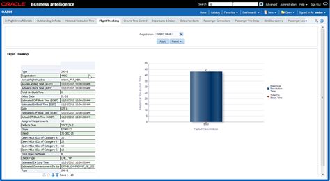 Oracle Airlines Data Model Sample Reports