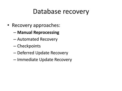 Ppt Concurrency Control Contd … Database Recovery Powerpoint Presentation Id 2887461