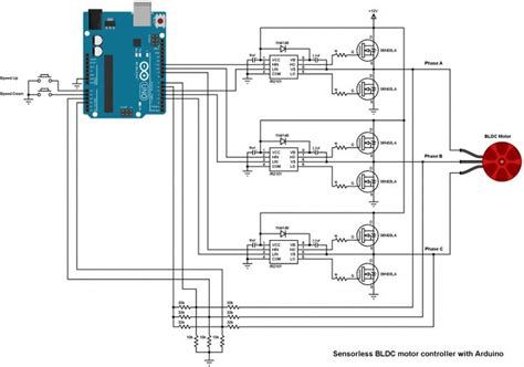 brushless dc motor controller using arduino and ir2101 simple
