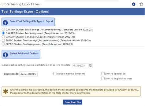 Caaspp Test Assignment File Aeries Software