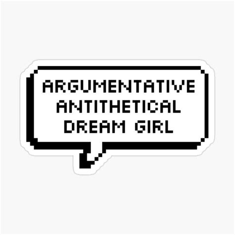 Argumentative Antithetical Dream Sticker For Sale By Globaldesigns