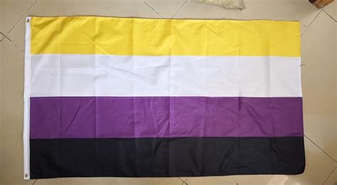 Non Binary Pride Flag Flagship Pn2101 Omnisexual Flag Store The Best Store Of Omnisexual Flag