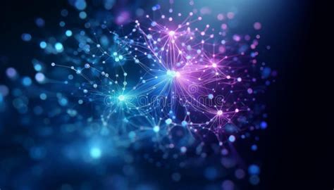 abstract neural network visualization ai technology concept stock
