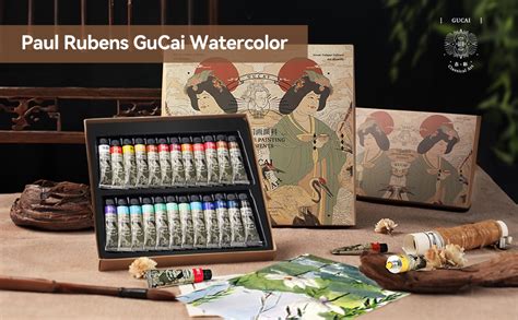 Paul Rubens Watercolor Paint Set Traditional Chinese Watercolor Paints 24 Vibrant