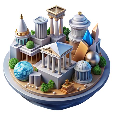 Vibrant Creative Classical Architecture A 3d Model Of Ancient Structures High Resolution
