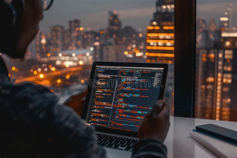 Digital Technology And Data Science Software Engineer Working On Ai And Big Data With Global