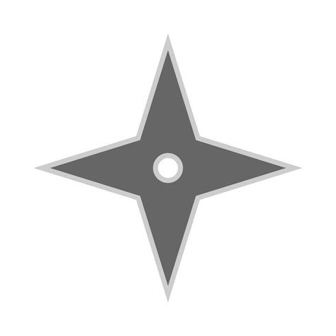 Throwing Star Ninja Shuriken Vector Flat Icon Kill Fun Antique Seam