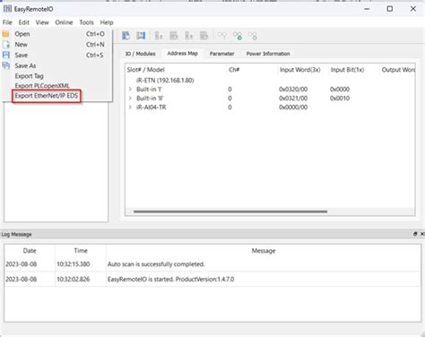 Easyremoteio Export Options Staff Weintekusa