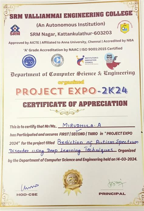 Mirudhula Anand On Linkedin Participated In Project Expo 2k24