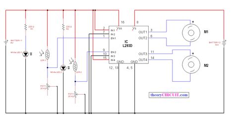 Line Follower Robot Without Microcontroller Circuit Diagram Circuit