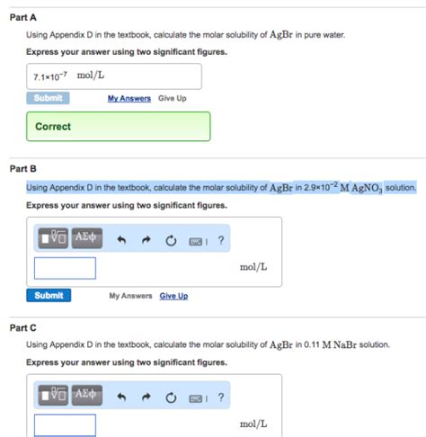Using Appendix D In The Textbook Calculate The Molar Solubility Of
