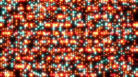 Digital Neon Led Dots Pattern With Glitch Effect Stock Video Video Of