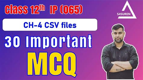 Ch 04 Csv File Handling 30 Most Important Mcqs Class 12 Ip 065