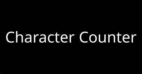 Online Character Counter Free