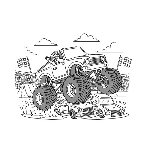 Monster Truck Coloring Page Printable Coloring Pages Mimi Panda