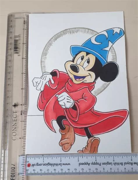 Disney Mickey Mouse Fantasia Sketch Drawing Disneyland Paris £150
