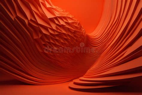 Abstract Red Background With Curved Lines Generative Ai Stock Illustration Illustration Of