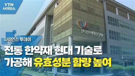전통 한약재 현대 기술로 가공해 유효성분 함량 높여 Ytn 사이언스 Youtube