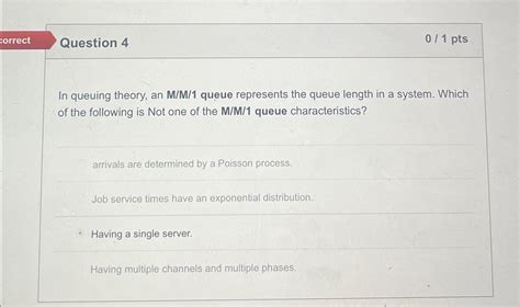 solved question 401 ﻿ptsin queuing theory an m m 1 ﻿queue