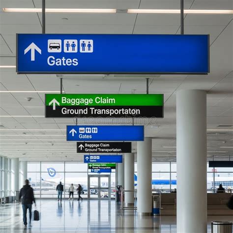 Airport Travel Signage Icons Stock Illustration Illustration Of