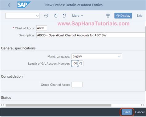 How To Define Chart Of Accounts In Sap S4 Hana Sap Hana Tutorials