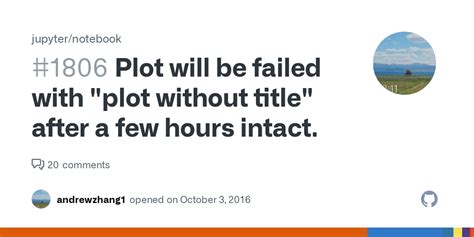 Plot Will Be Failed With Plot Without Title After A Few Hours Intact · Issue 1806 · Jupyter