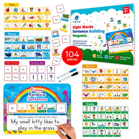 Fun Sentence Building Magnets Kit Sentence Builder Activities Game