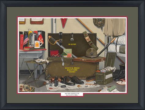 The Drill Instructor Personalized Marine Corps Art Mills Custom Art