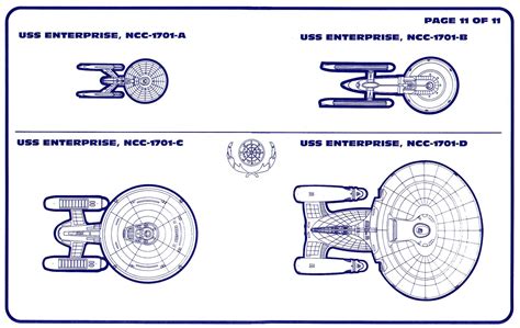 Star Trek Blueprints Galaxy Class Cruiser Uss Enterprise Ncc 1701 D