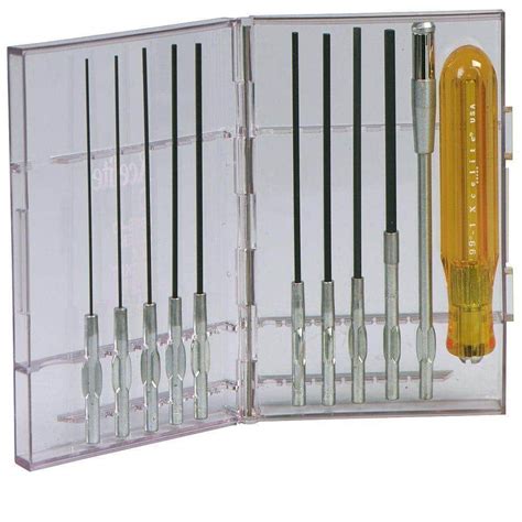 Xcelite Allen Hex Sae Screwdriver Set 11 Piece 99ps40n The Home Depot