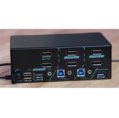 1 4 Display Port KVM Switch Dual Monitor Two Computer Level1Techs Store