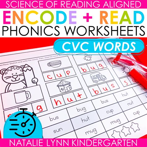 cvc words encode a read phonics fluency worksheets science of reading