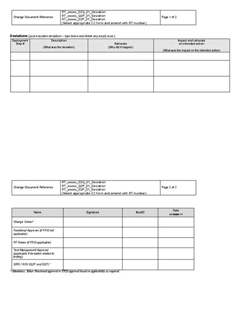 deviation document pdf