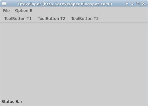 Qteveloper QtQuick Controls ApplicationWindow MenuBar ToolBar And StatusBar