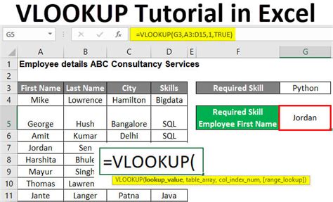 Vlookup Tutorial In Excel How To Use Excel Vlookup