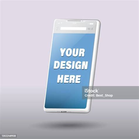 스마트폰 빈 화면 전화 모형 인포그래픽 또는 프레젠테이션 디자인 인터페이스용 템플릿 3차원 형태에 대한 스톡 벡터 아트 및 기타 이미지 3차원 형태 개념 개념과 주제