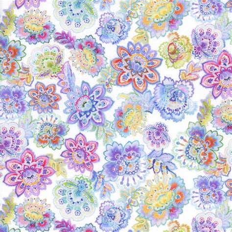 In The Beginning Fabrics Daydreams By Jason Yenter Blue Purple Jacobean