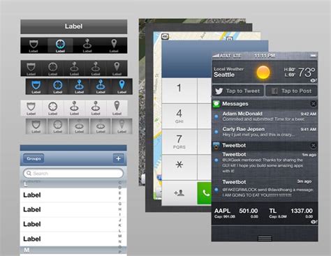 Iphone 5 And Ios 6 Psd Ui Kit Free Psd Ui Download