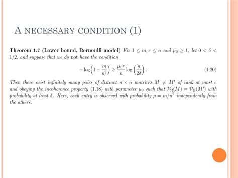 Ppt The Power Of Convex Relaxation Near Optimal Matrix Completion Emmanuel J Candes And