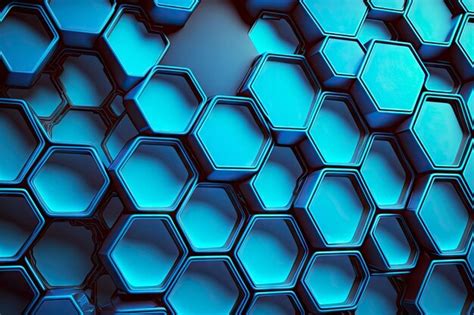 premium photo beaful glossy blue d render abstract geometric