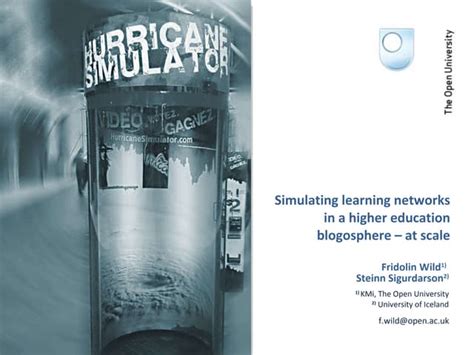 Simulating Learning Networks In A Higher Education Blogosphere At Scale Ppt