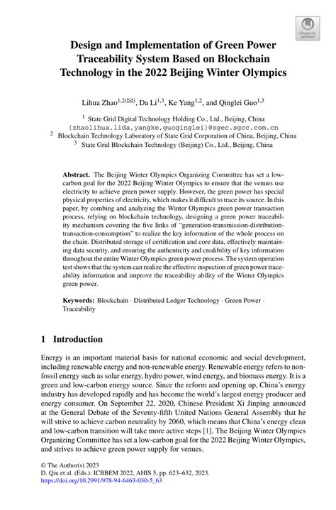 Pdf Design And Implementation Of Green Power Traceability System
